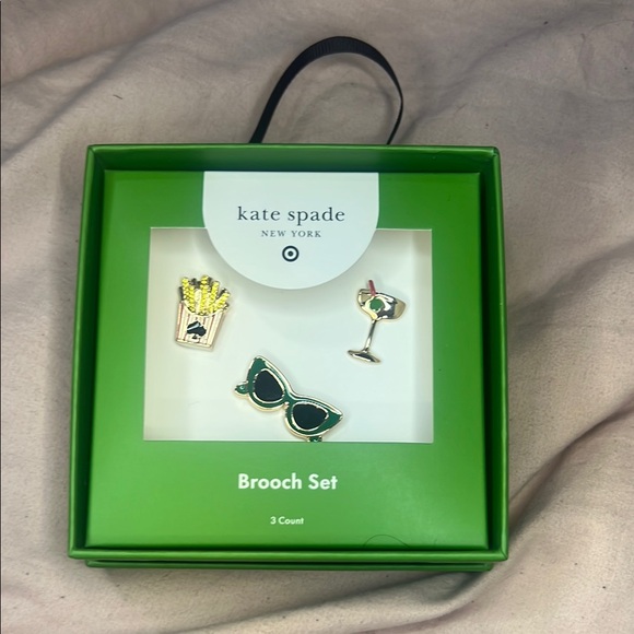 kate spade | Accessories | Kate Spade Brooch Set With Sunglasses Fries ...